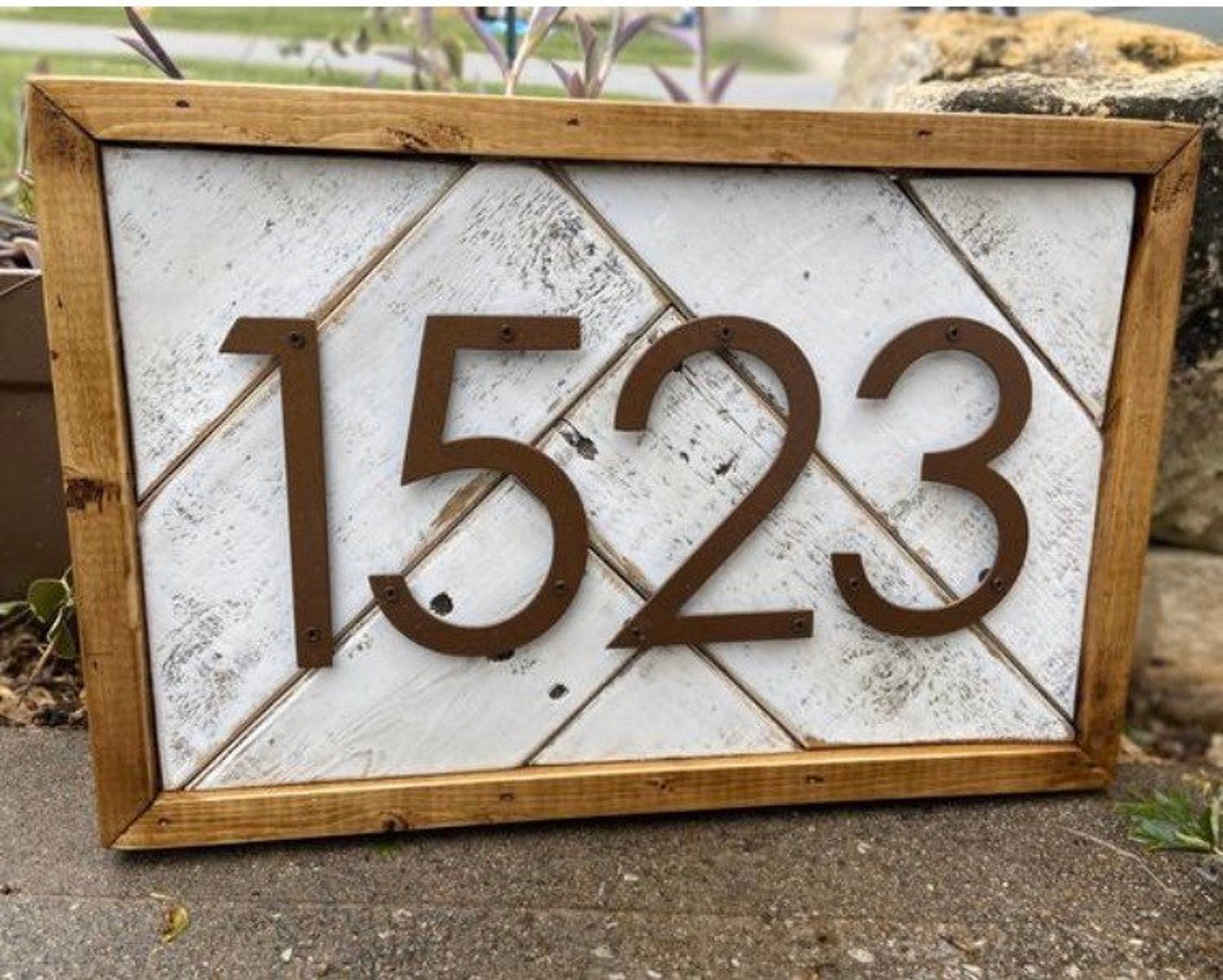 House Numbers Letters Modern Address Sign House Sign | Etsy