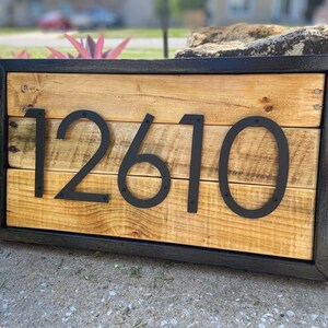 House Numbers Rustic Farmhouse Address Sign Modern House | Etsy