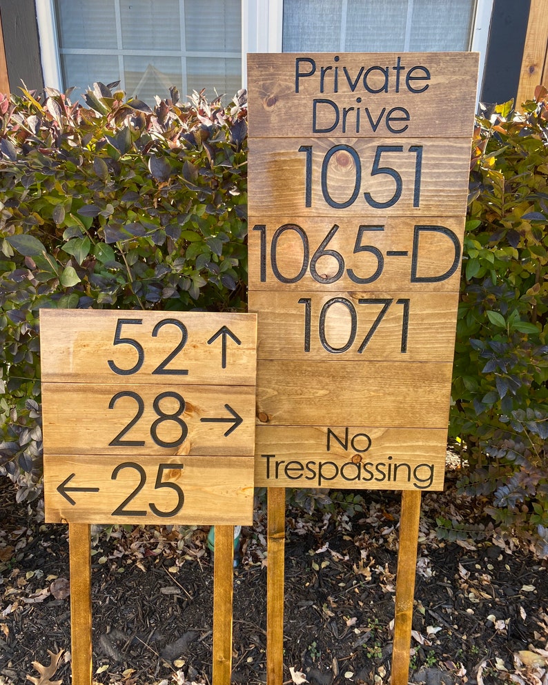 Multiple Address Stake Engraved Shared Driveway Personalized - Etsy