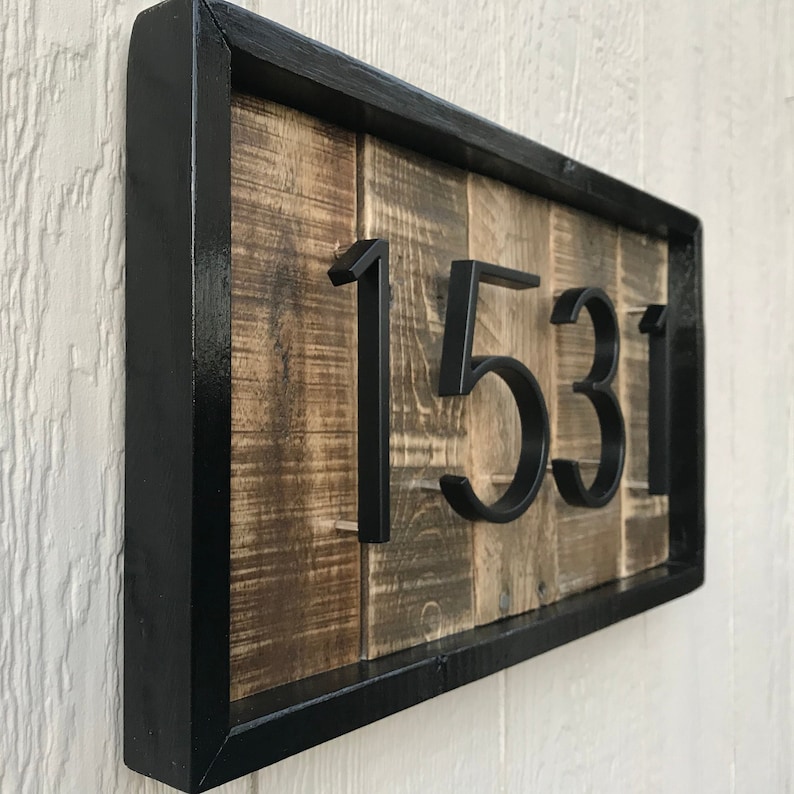 Address Sign Farmhouse Rustic House Number Sign Reclaimed - Etsy