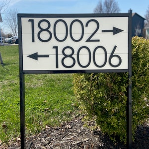 Shared Driveway Sign | Multiple Address Stake With Arrow | Rustic ...