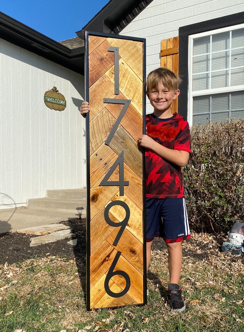 House Numbers Oversized Rustic Modern 10 Inch Number Sign - Etsy