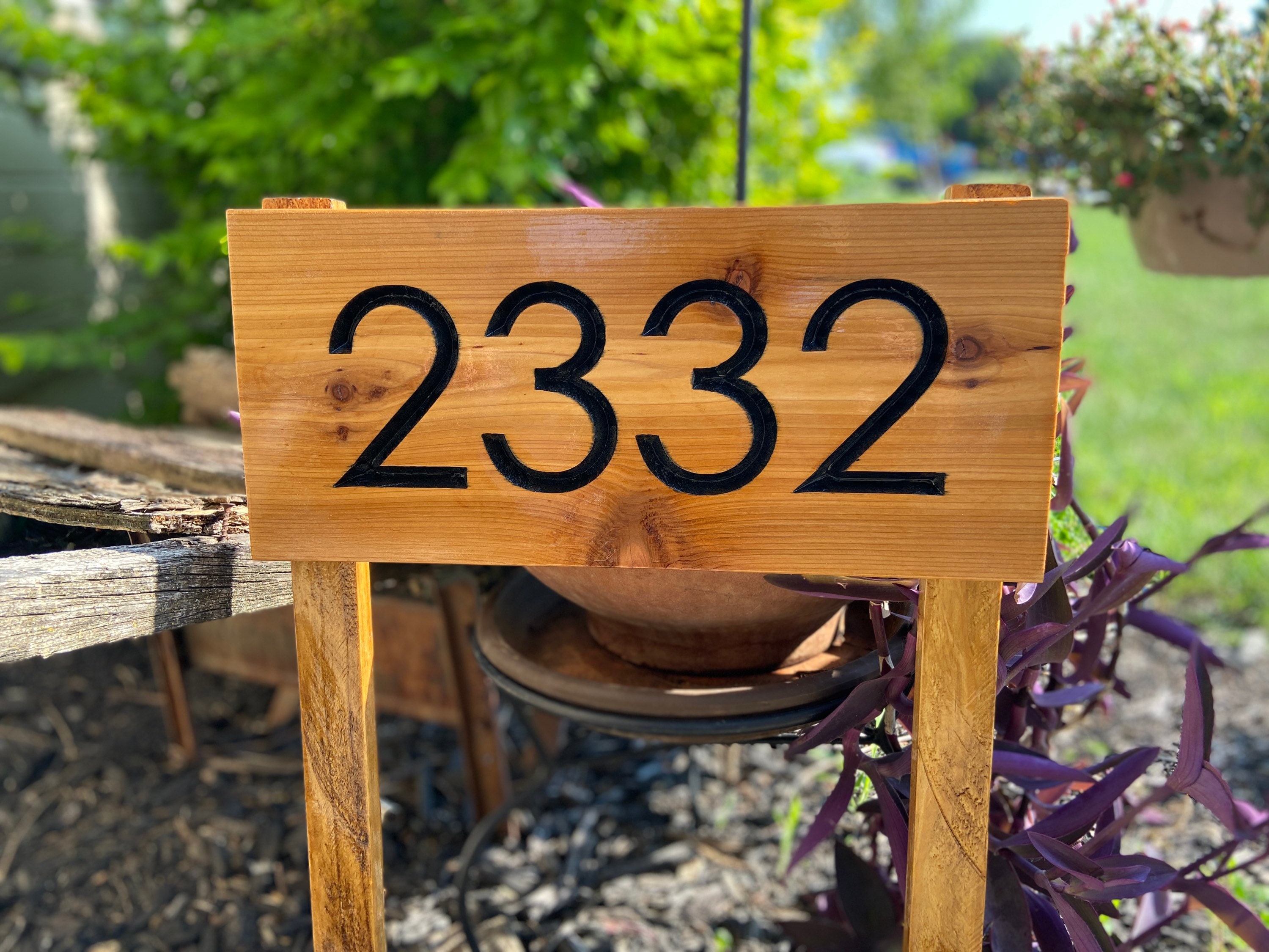 Address Stake Engraved | House Numbers | Farmhouse Address Yard Sign ...