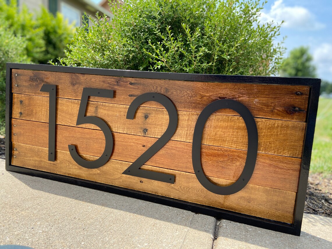 Address Sign Large 10 inch House Numbers Oversized Reclaimed | Etsy