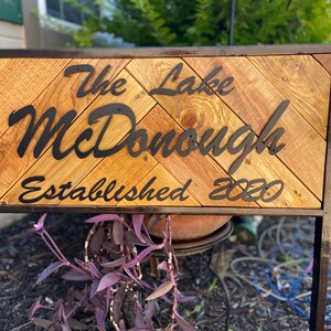 Sign Personalized Stake for Garden | Custom Reclaimed Wood Sign ...