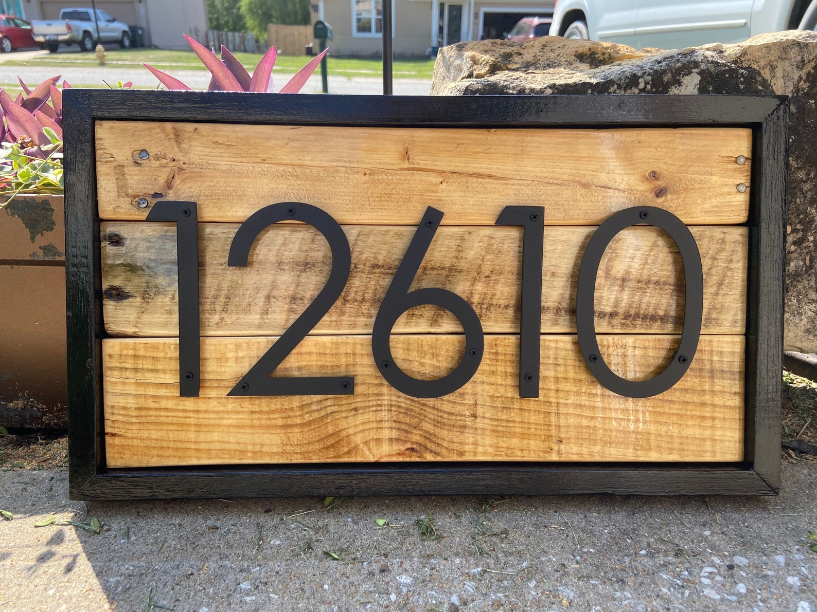 House Numbers Rustic Farmhouse Address Sign Modern House - Etsy