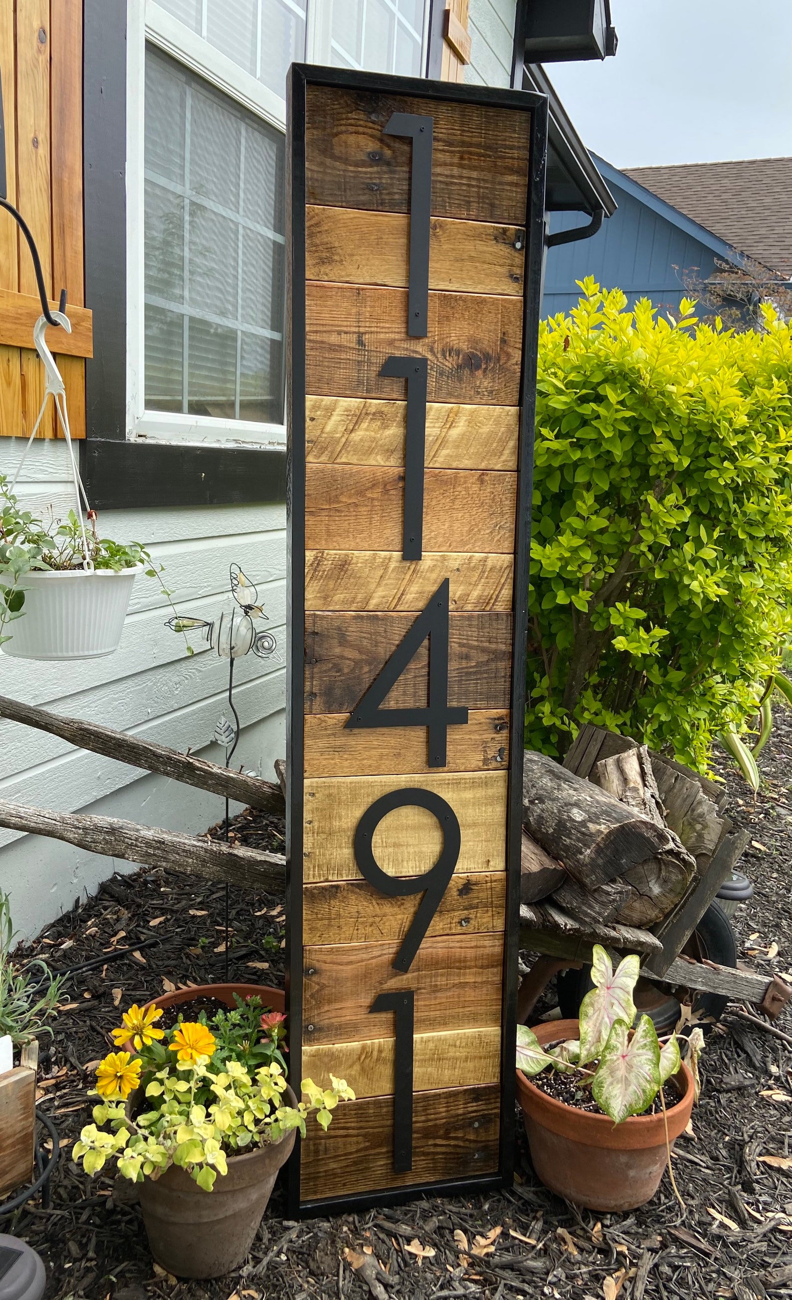 House Numbers Oversized Rustic Modern 10 Inch Number Sign | Etsy