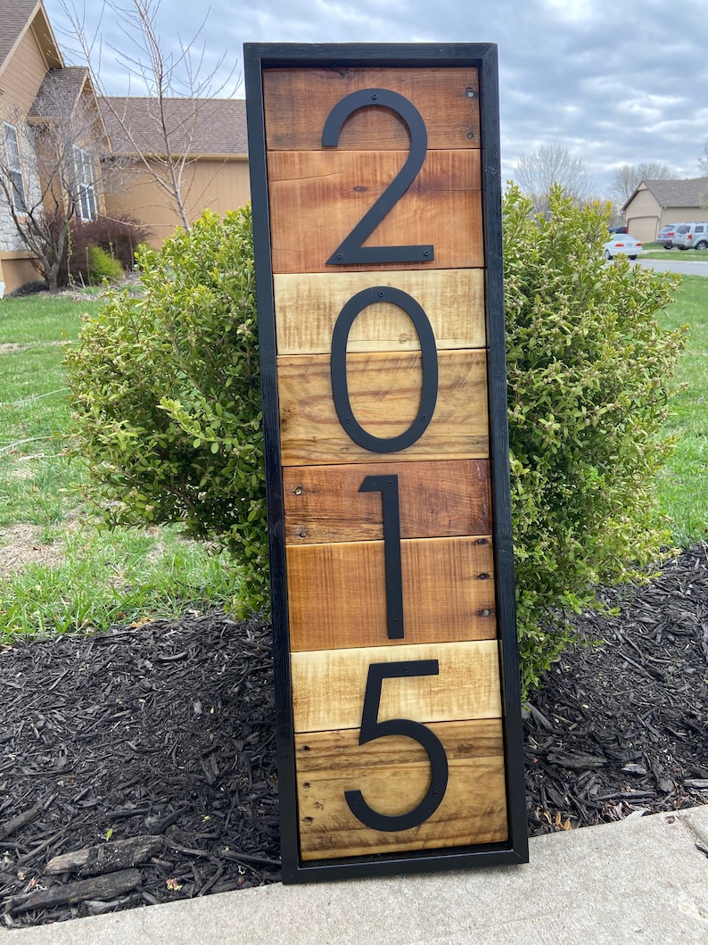 House Numbers Rustic Modern Oversized 7 Inch Metal Number - Etsy