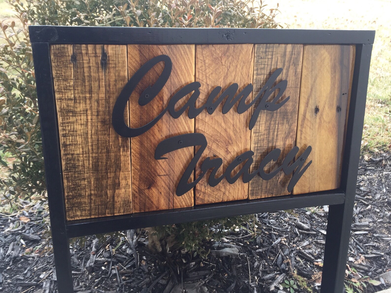 Yard Stake Modern Custom Reclaimed Wood Sign Farmhouse Yard - Etsy