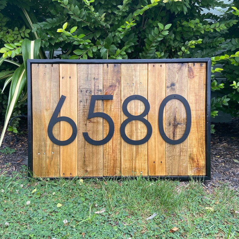 House Numbers Oversized Rustic Modern | 10 Inch Number Sign |large ...