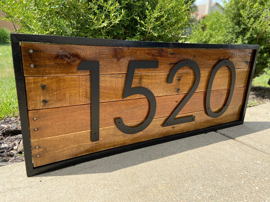 Address Sign Large 10 inch House Numbers Oversized Reclaimed | Etsy