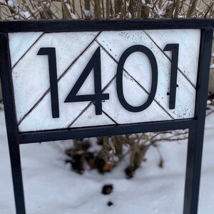 Modern House Numbers Stake | Curb Appeal Address Sign for Garden ...