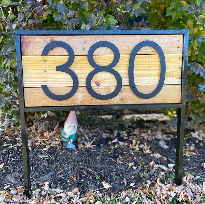 Large House Number Stake for Yard | 10 Inch Metal Number Sign ...