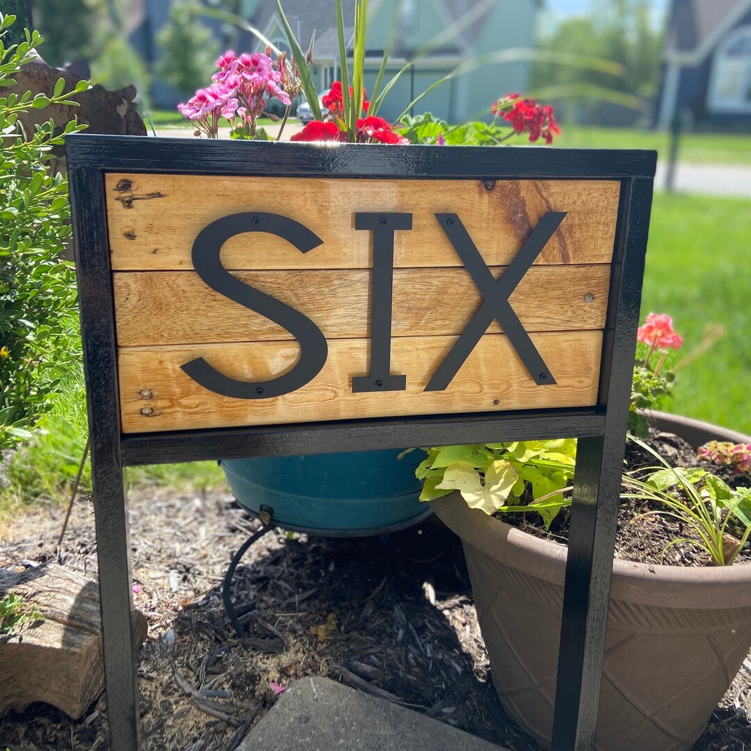 House Number Stake for Yard | Reclaimed Wood Address Sign | Farmhouse ...