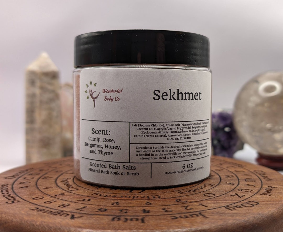 Sekhmet Ritual Bath Salts and Scrub, Deity Inspired Body & Foot Soak ...
