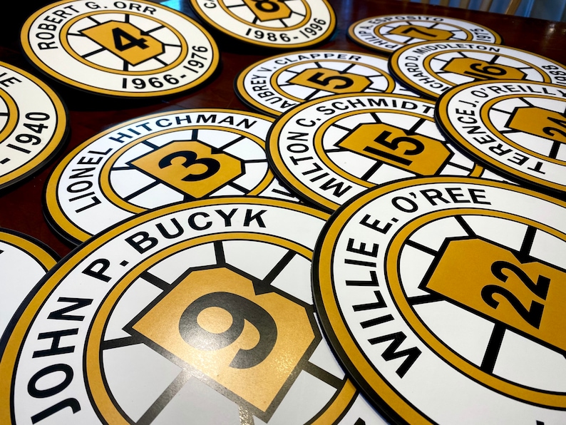 Boston Bruins Retired Numbers - Full Set, Just Like at TD Garden! - Etsy