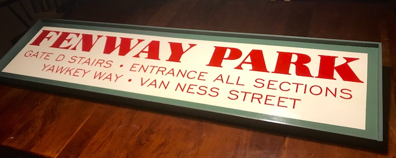 Spectacular Huge Hand Painted Replica Fenway Park Gate Sign - Etsy