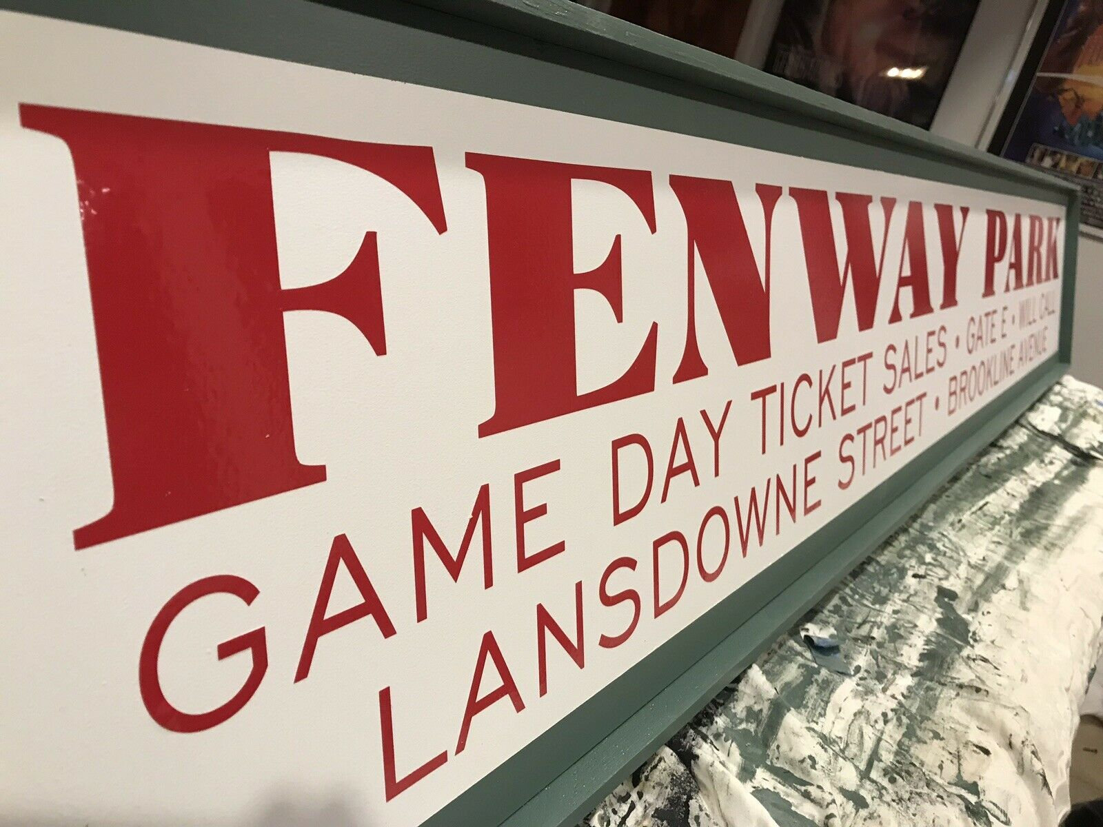 Spectacular huge hand painted replica Fenway Park gate sign | Etsy