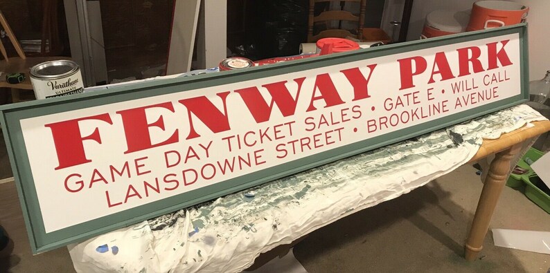 Spectacular Huge Hand Painted Replica Fenway Park Gate Sign - Etsy