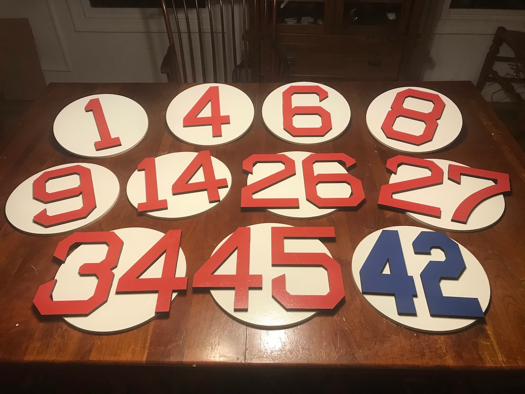 Full Set of High Quality Boston Red Sox Fenway Park Retired Numbers - Etsy