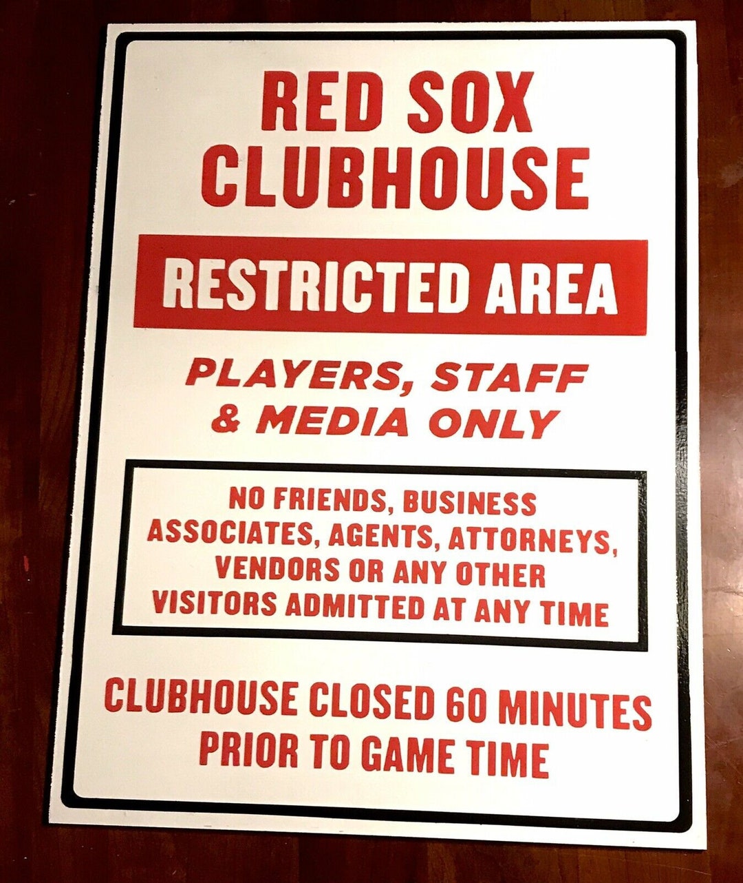 Boston Red Sox Fenway Park Custom Hand Painted Exact Replica Clubhouse ...