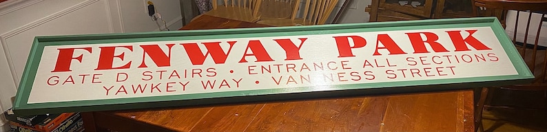 Spectacular Huge Hand Painted Replica Fenway Park Gate Sign - Etsy