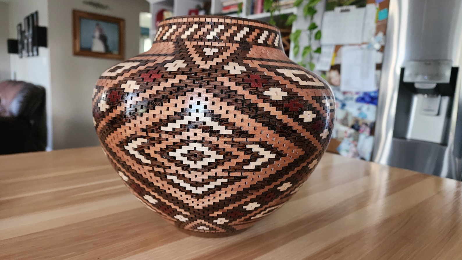 Beautiful Aztec Inspired Open Segmented Vase - Etsy