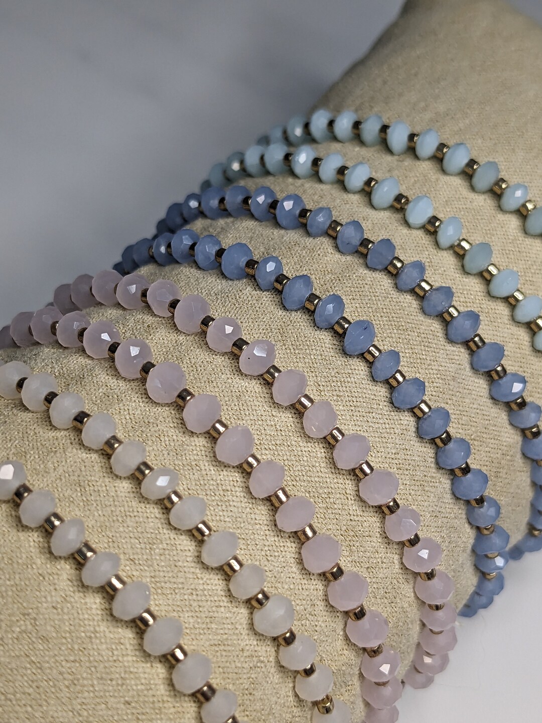 Bracelets of Colored and Golden Beads - Etsy