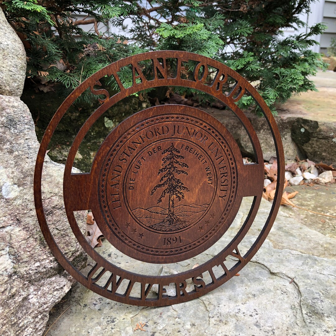 Stanford University Circular Wood Wall Hanging College - Etsy
