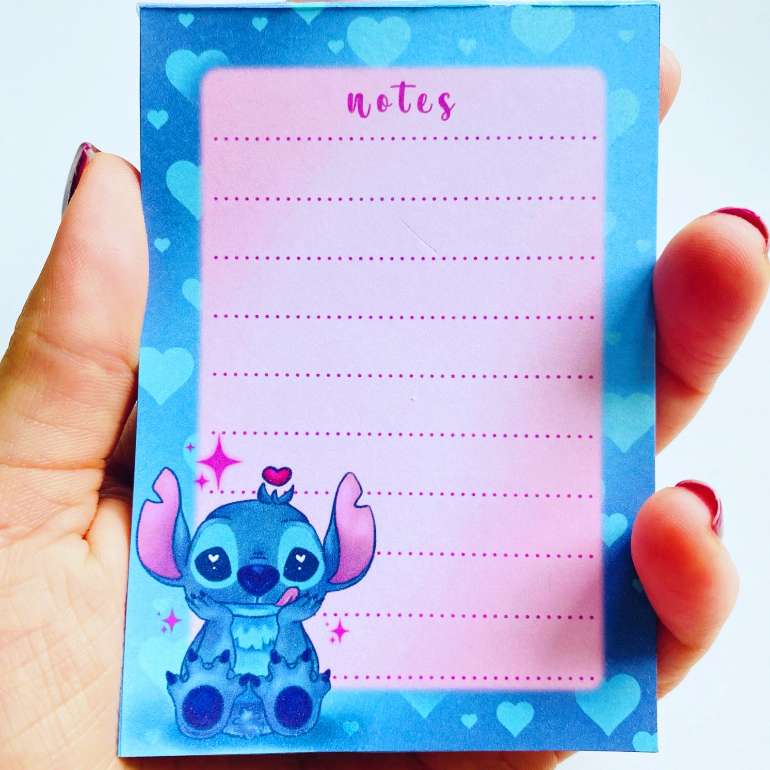 Cute Stitch Notepad, Disney Memopad, Stationery - Etsy