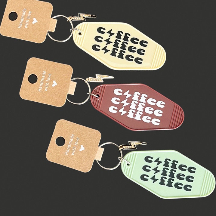 Sage Green 'coffee' Hotel Keychain - Etsy