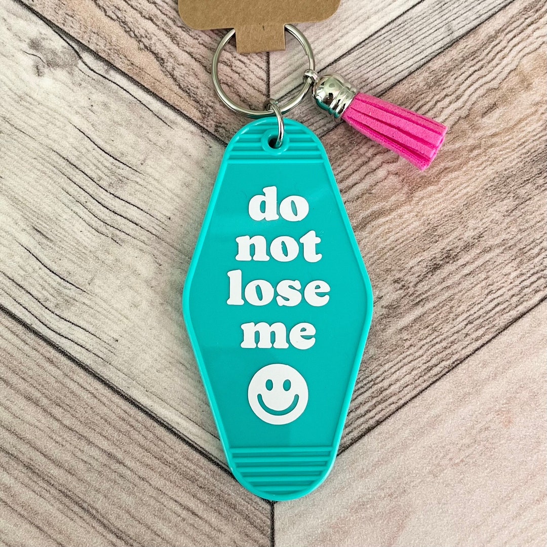 Turquoise 'do Not Lose Me' Hotel Keychain - Etsy