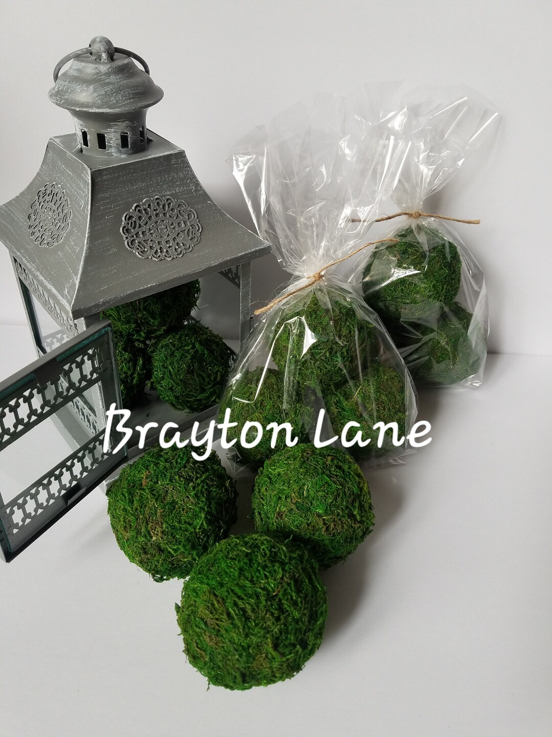 Decorative Moss Sphere Set of Three - Etsy