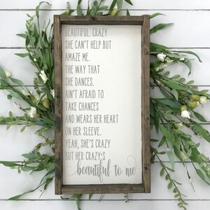 Beautiful Crazy Wood Sign - Etsy