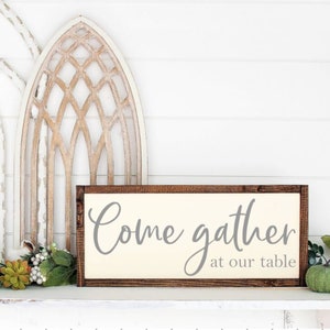 Come Gather at Our Table Wood Sign - Etsy