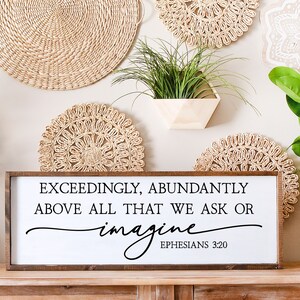 Exceedingly Abundantly Above All That We Ask or Imagine Ephesians 3:20 ...