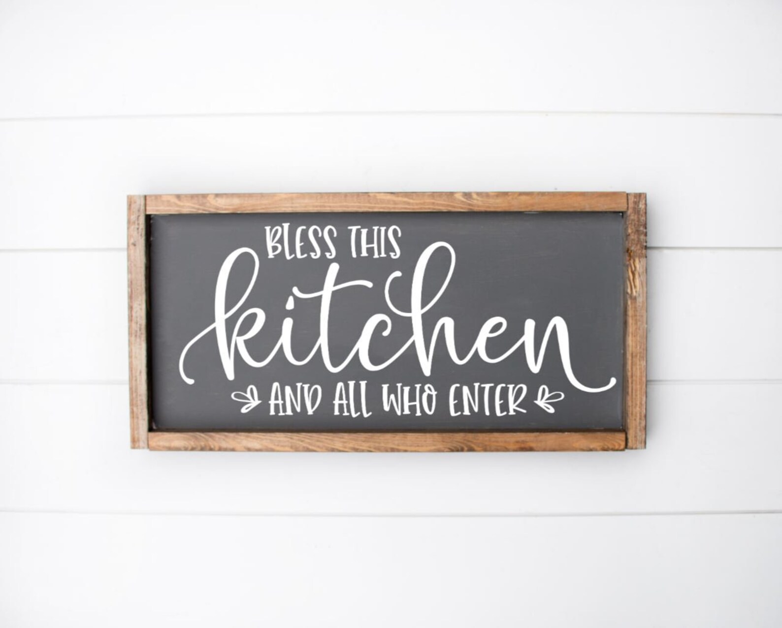 Bless This Kitchen and All Who Enter Wood Sign Kitchen Sign - Etsy