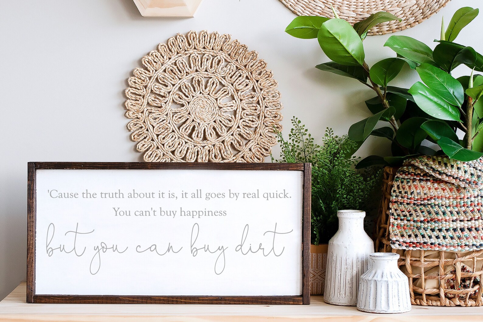 Buy Dirt Wood Sign - Etsy