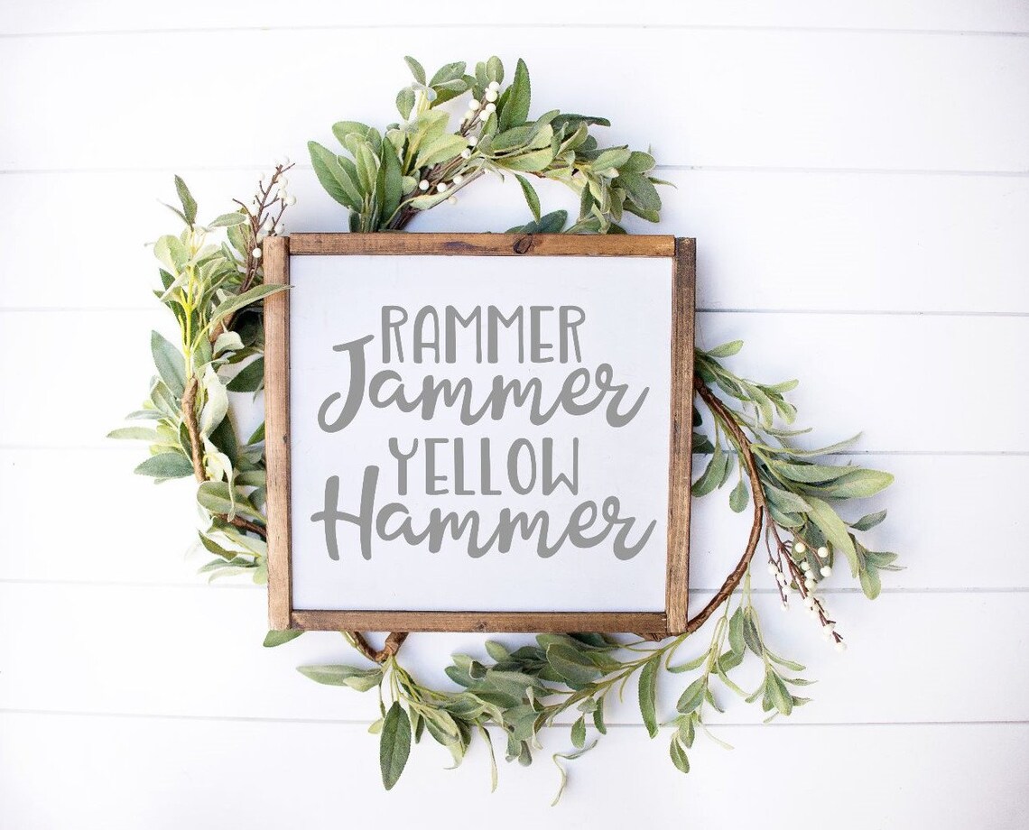 Rammer Jammer Yellow Hammer Wood Sign | Etsy