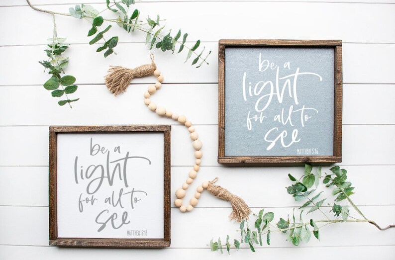 Be A Light for All to See Matthew 5:16 Wood Sign - Etsy