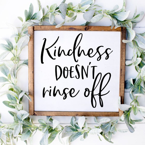 Kindness Wood Sign - Etsy