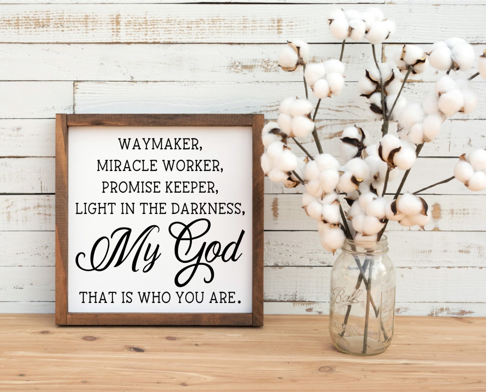 Waymaker Sign Christian Wood Sign Farmhouse Decor Lyrics | Etsy