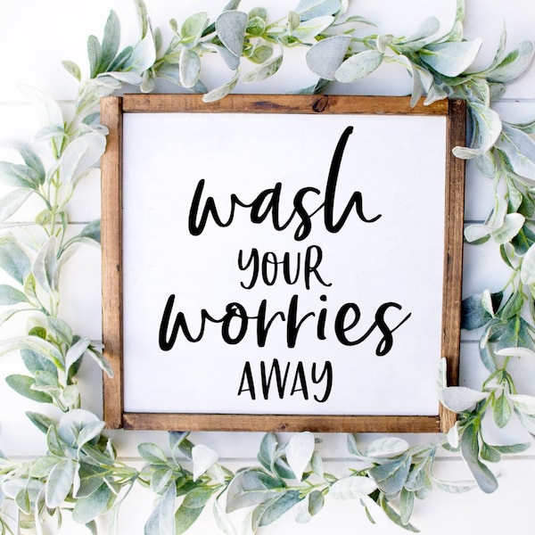 Wash Your Worries Away Sign - Etsy