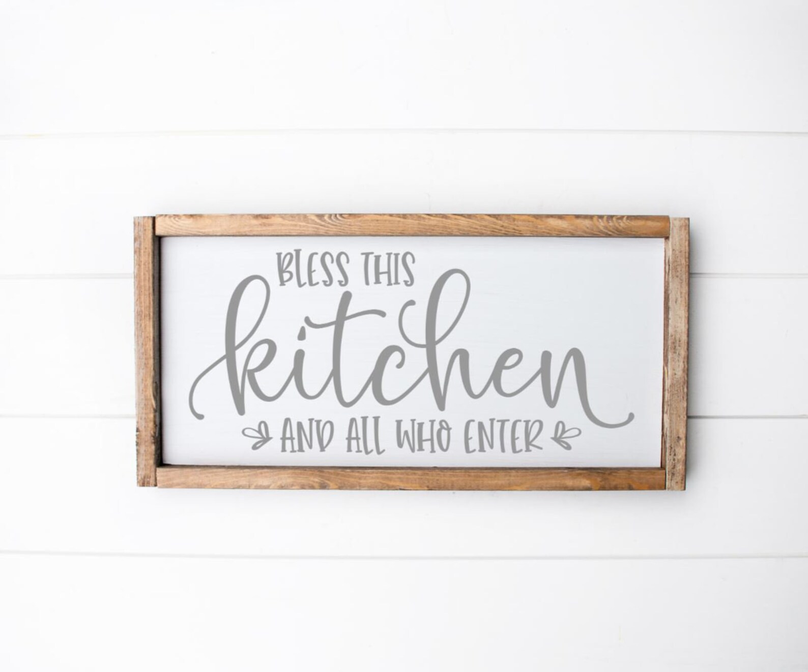 Bless This Kitchen and All Who Enter Wood Sign Kitchen Sign - Etsy