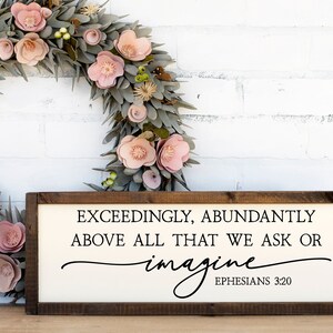 Exceedingly Abundantly Above All That We Ask or Imagine Ephesians 3:20 ...
