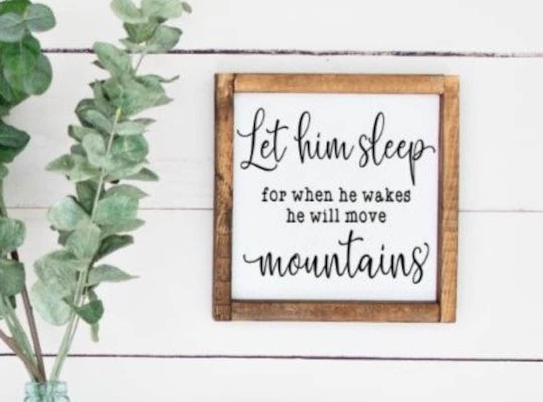 Let Him Sleep Wood Sign - Etsy