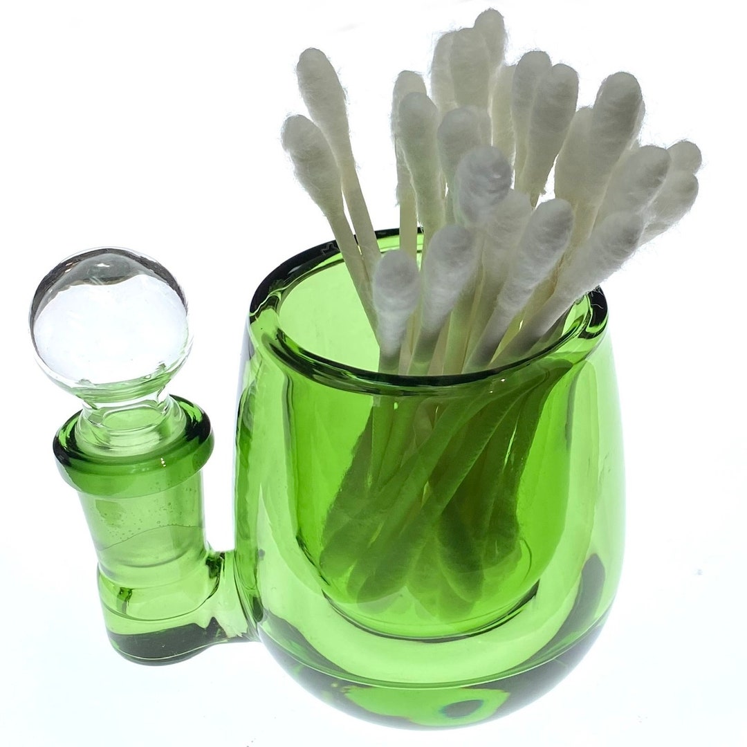 Green Empty Belly ISO Glass Dab Station Cotton Swab Q-tip Holder ...