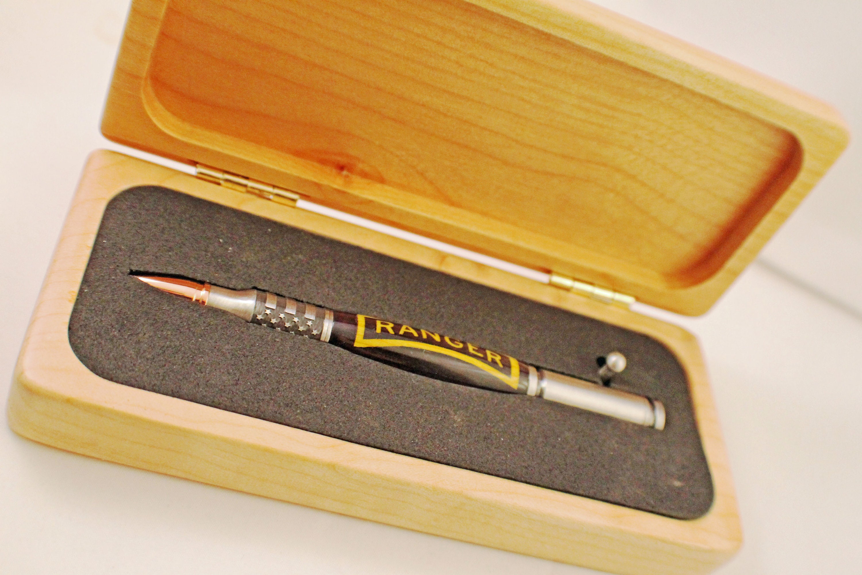 Patriotic Themed Bolt Action Pen Army Rangers Salute the Troops Gift ...