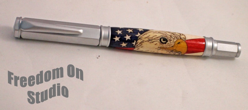 Bald Eagle and American Flag Inlay on Vertex - Etsy