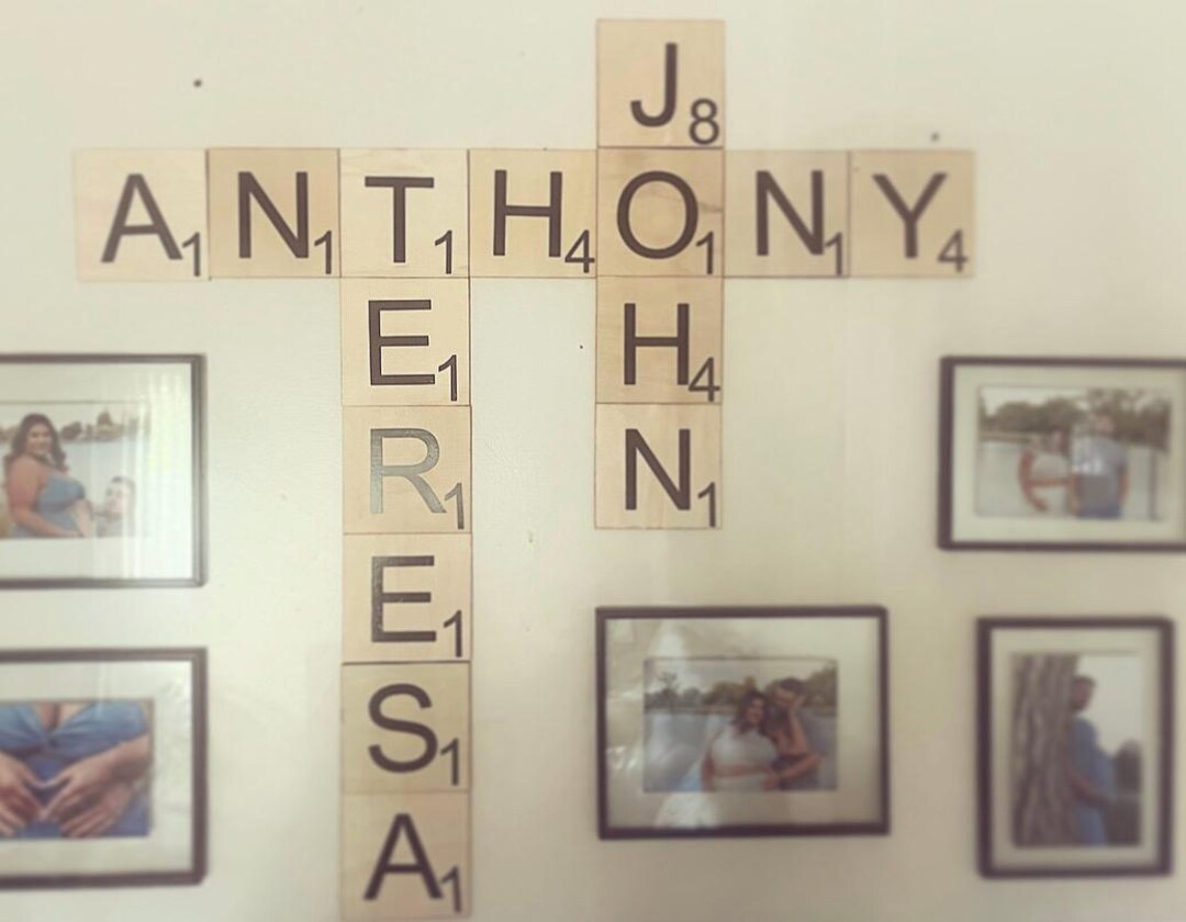 Scrabble Wall Tiles| Wall Letters| Scrabble Wall Art| Wood Scrabble ...